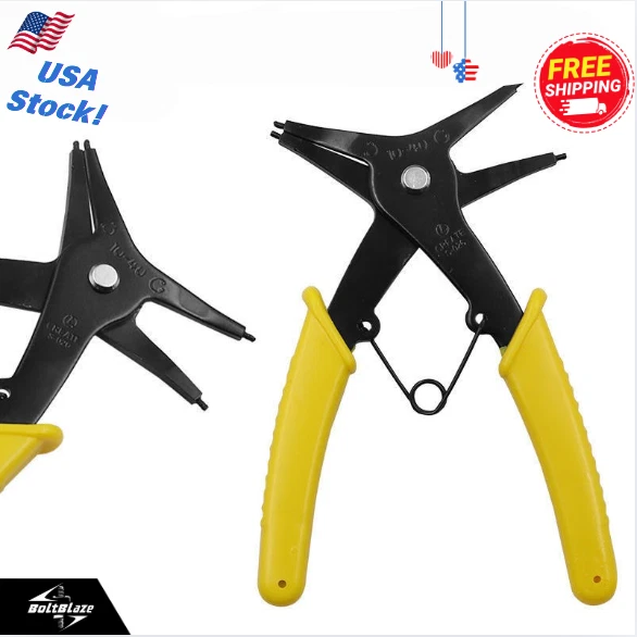 Heavy-Duty Snap Ring Pliers – Internal/External Circlip Tools For 10 ...