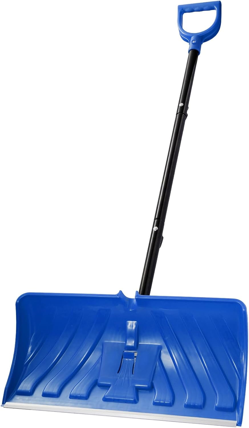 Heavy Duty Snow Pusher with Detachable Ice Chipper 2-in-1 Efficient ...