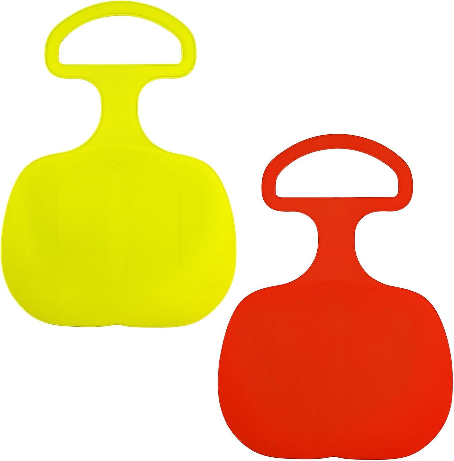 Heavy Duty Snow Sled Board with Handle - Portable Winter Skiing Fun ...