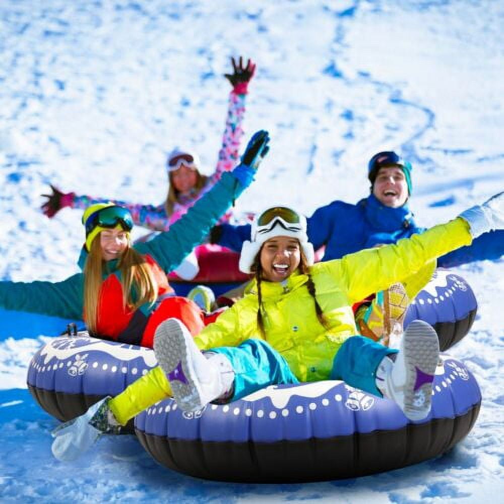 Heavy-Duty Snow Tube Inflatable Snow Sled for Adults Winter Skating ...