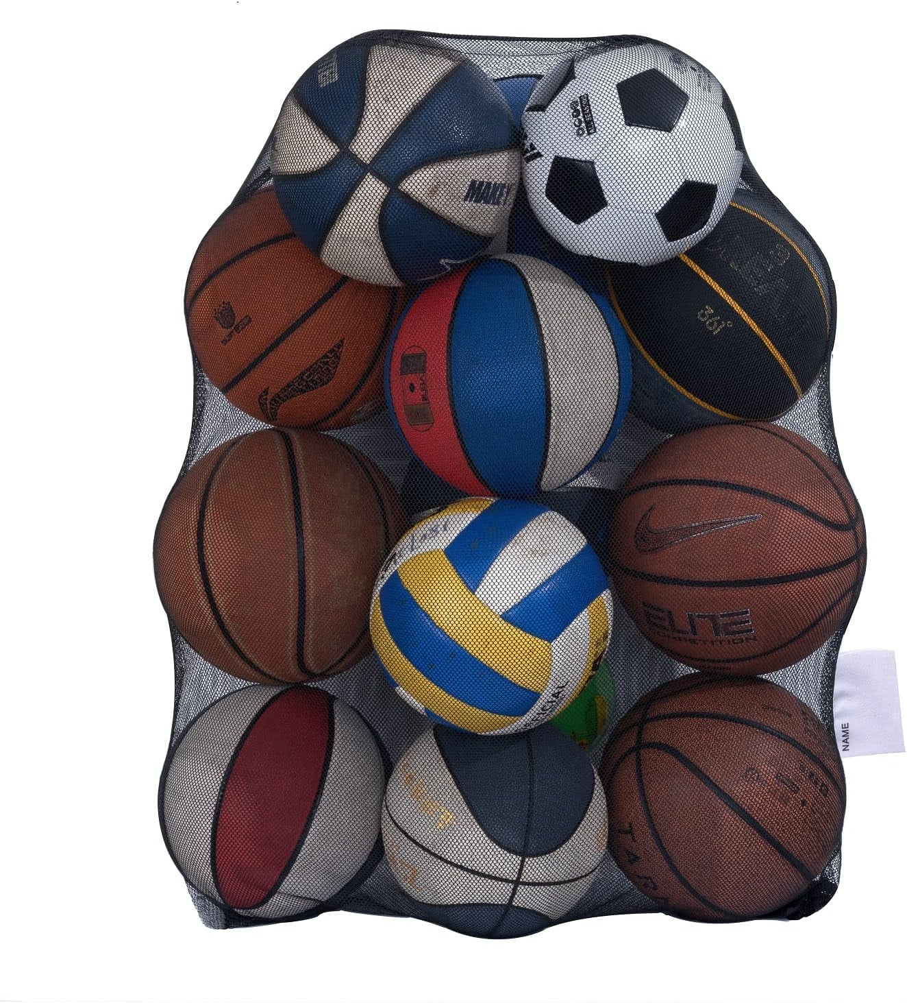 Heavy Duty Soccer Ball Net Bag(10-12Balls) Basketball Mesh Ball Bag ...