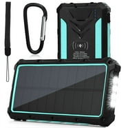 DuraHub - Solar Power USB Battery Bank with QI Wireless, True 20000mAh ...
