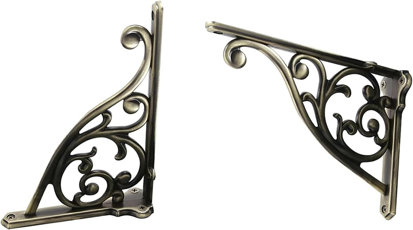Heavy Duty Solid Stand, 12 Inch 2 Pack Brushed Antique Brass, Right ...