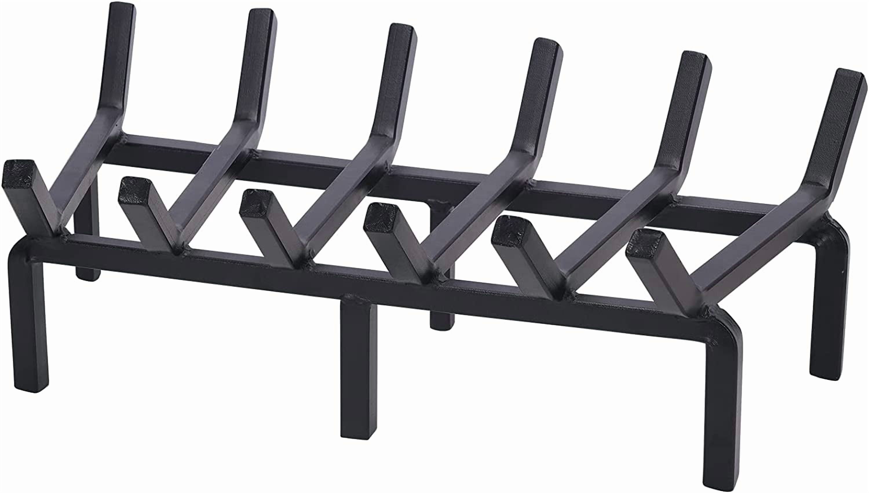 Heavy Duty Solid Steel Fire Grate - 20 Inch Wood Log Rack for Indoor ...