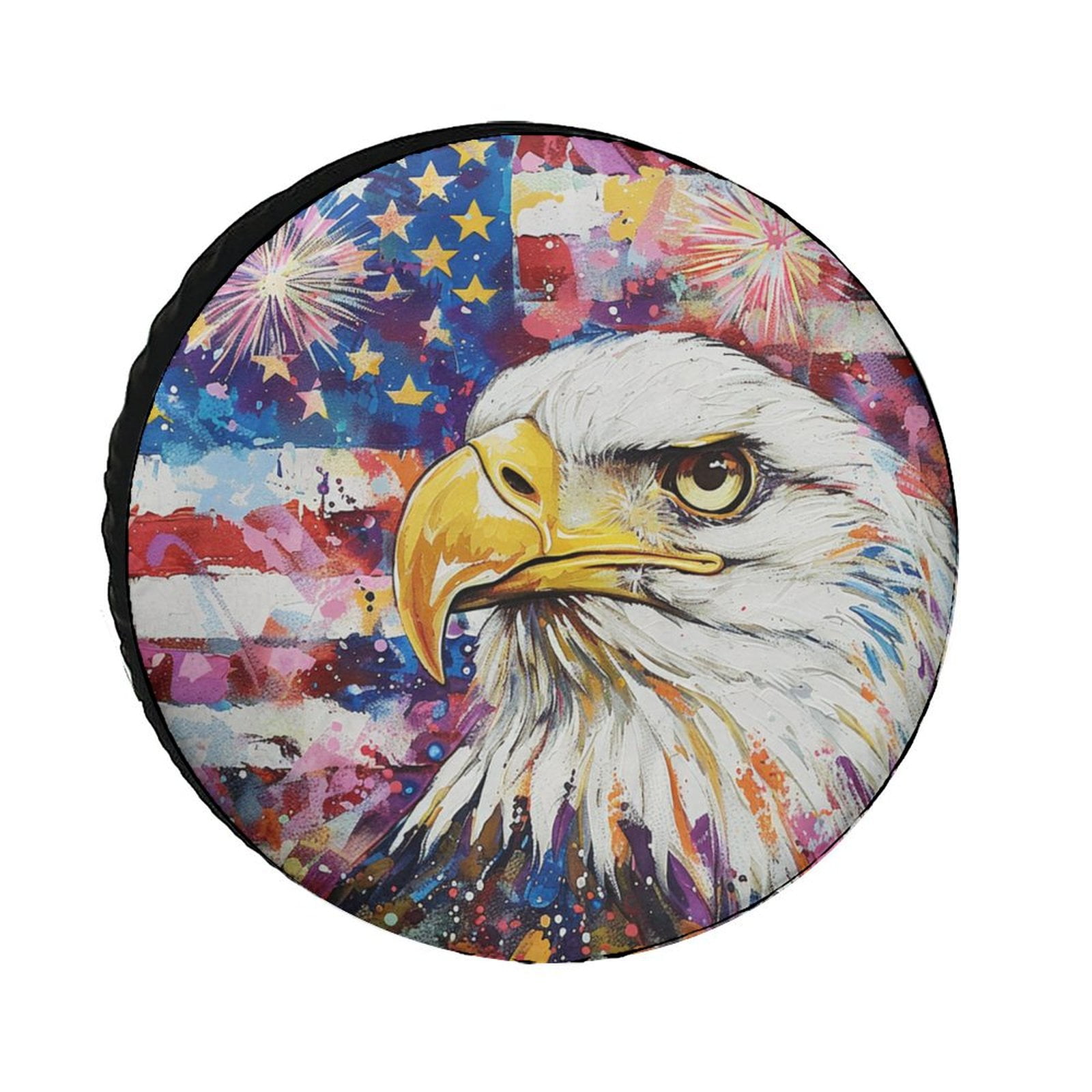 Heavy Duty Spare Tire Cover 12 Inch American Flag Eagle Wheel ...