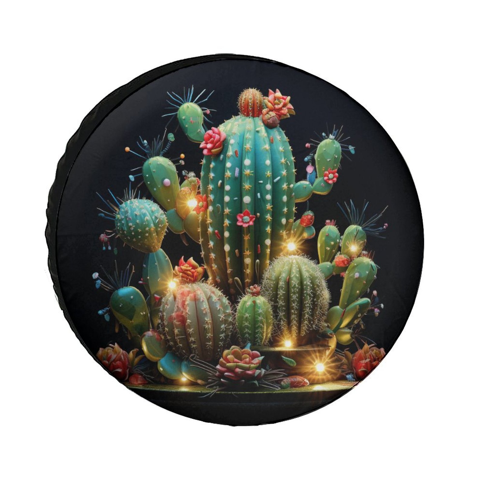 Heavy Duty Spare Tire Cover 12inch Christmas Cactus Weatherproof ...