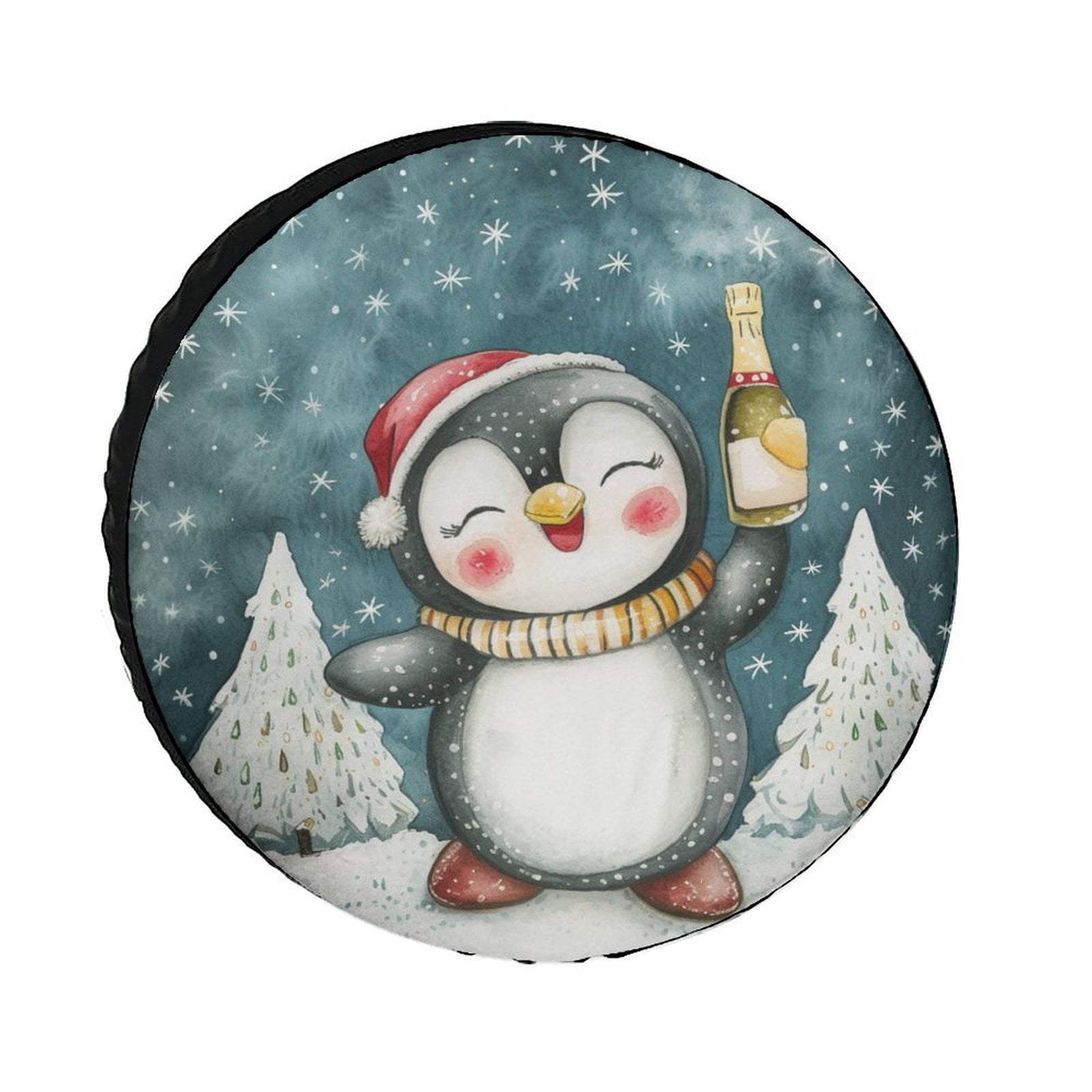 Heavy Duty Spare Tire Cover 12inch Cute Penguin in The Snow Wheel ...