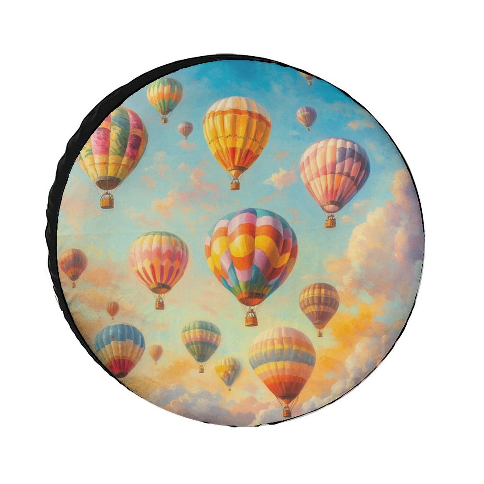 Heavy Duty Spare Tire Cover 12inch Dreamy Hot Air Balloons Weatherproof ...