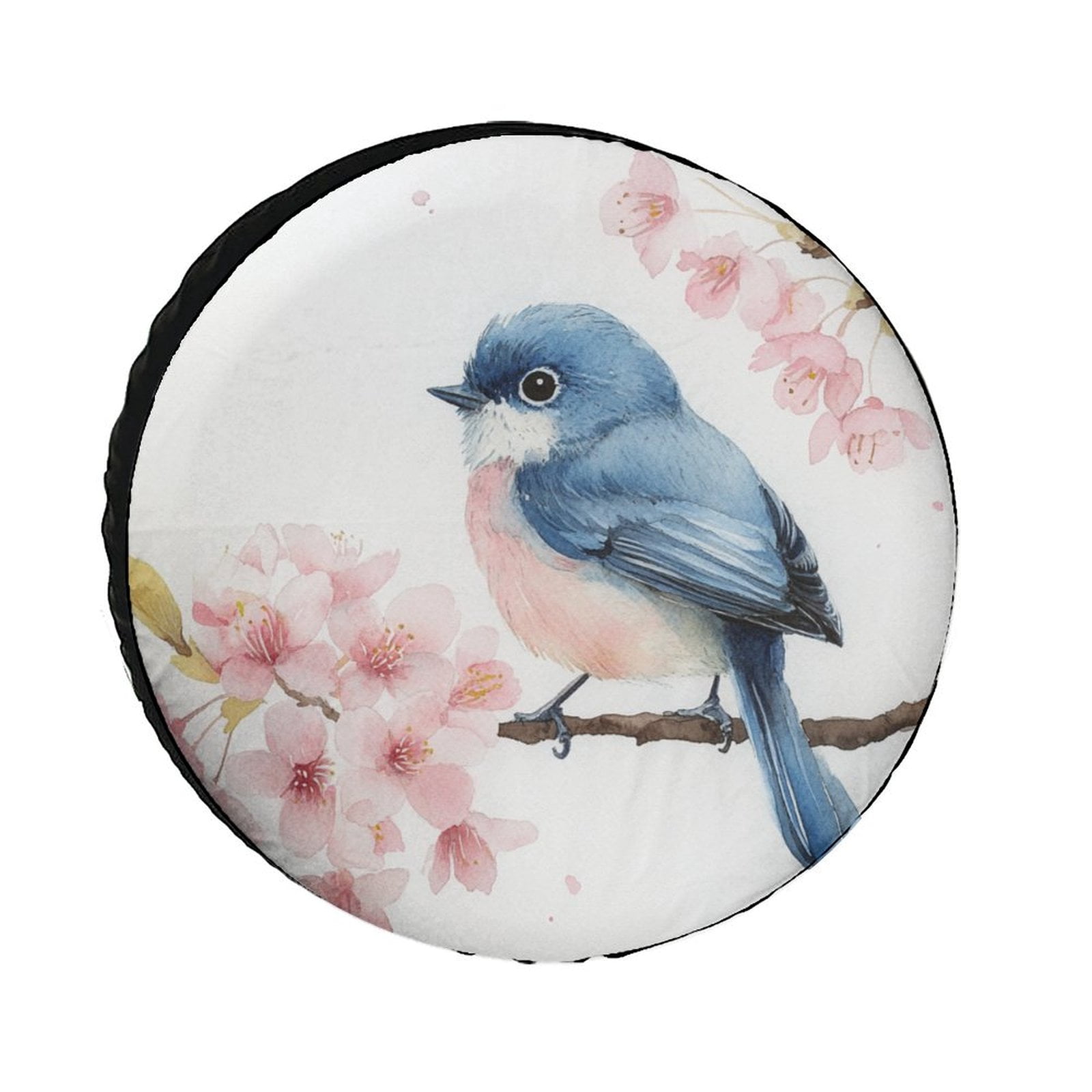 Heavy Duty Spare Tire Cover 12inch Spring Bird Cherry Blossom Polyester ...