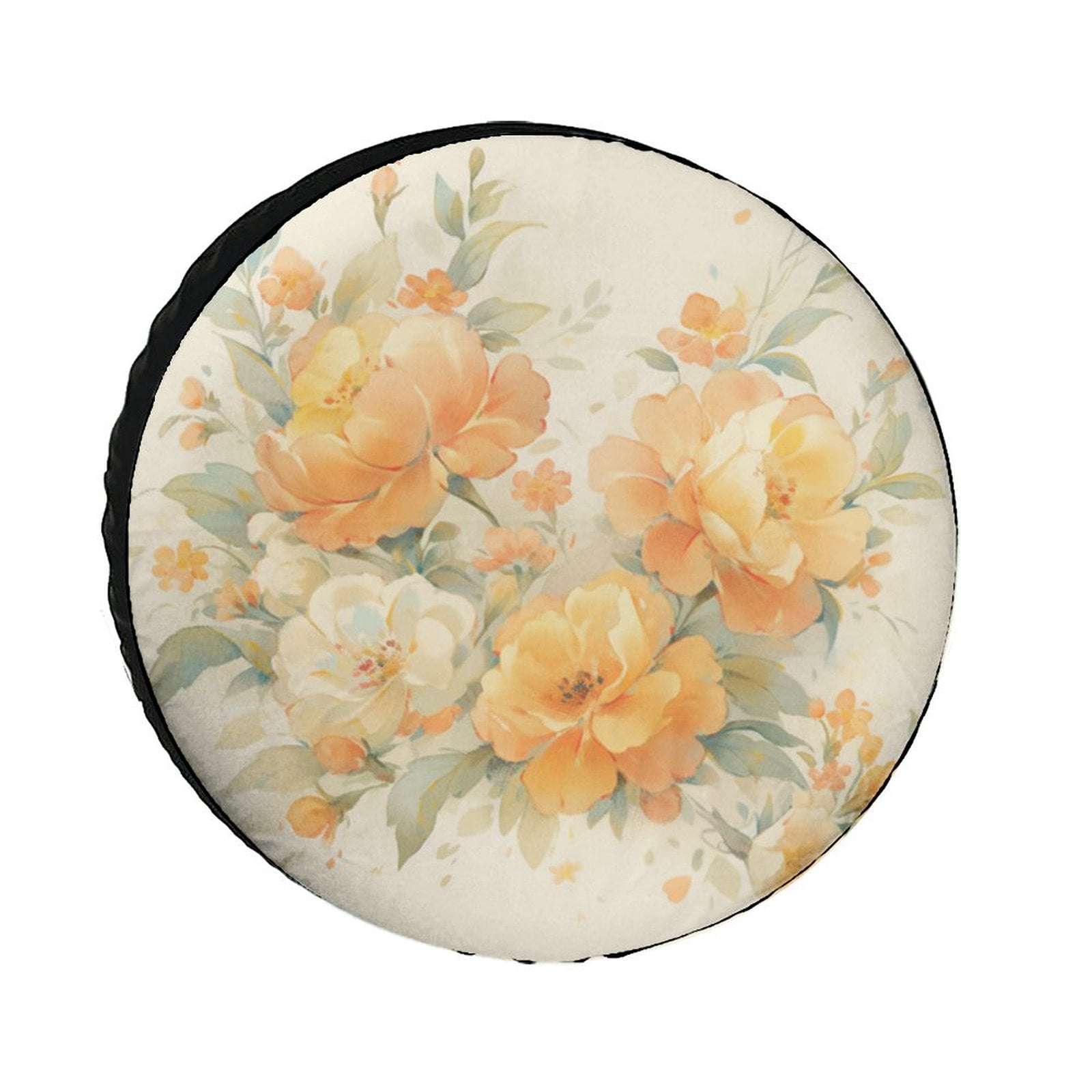 Heavy Duty Spare Tire Cover 12inch Watercolor Flowers Weatherproof ...