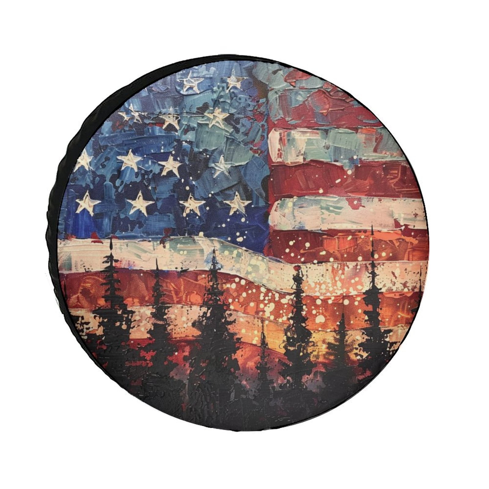 Heavy Duty Spare Tire Cover 13 Inch American Flag Protectors ...