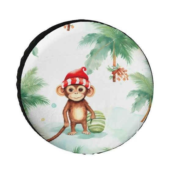 Heavy Duty Spare Tire Cover 13inch Little Monkey Christmas Protectors ...
