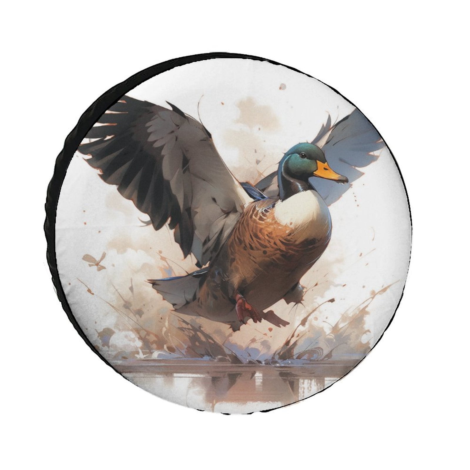 Heavy Duty Spare Tire Cover 13inch Mallard Fly Water Wheel Protectors ...