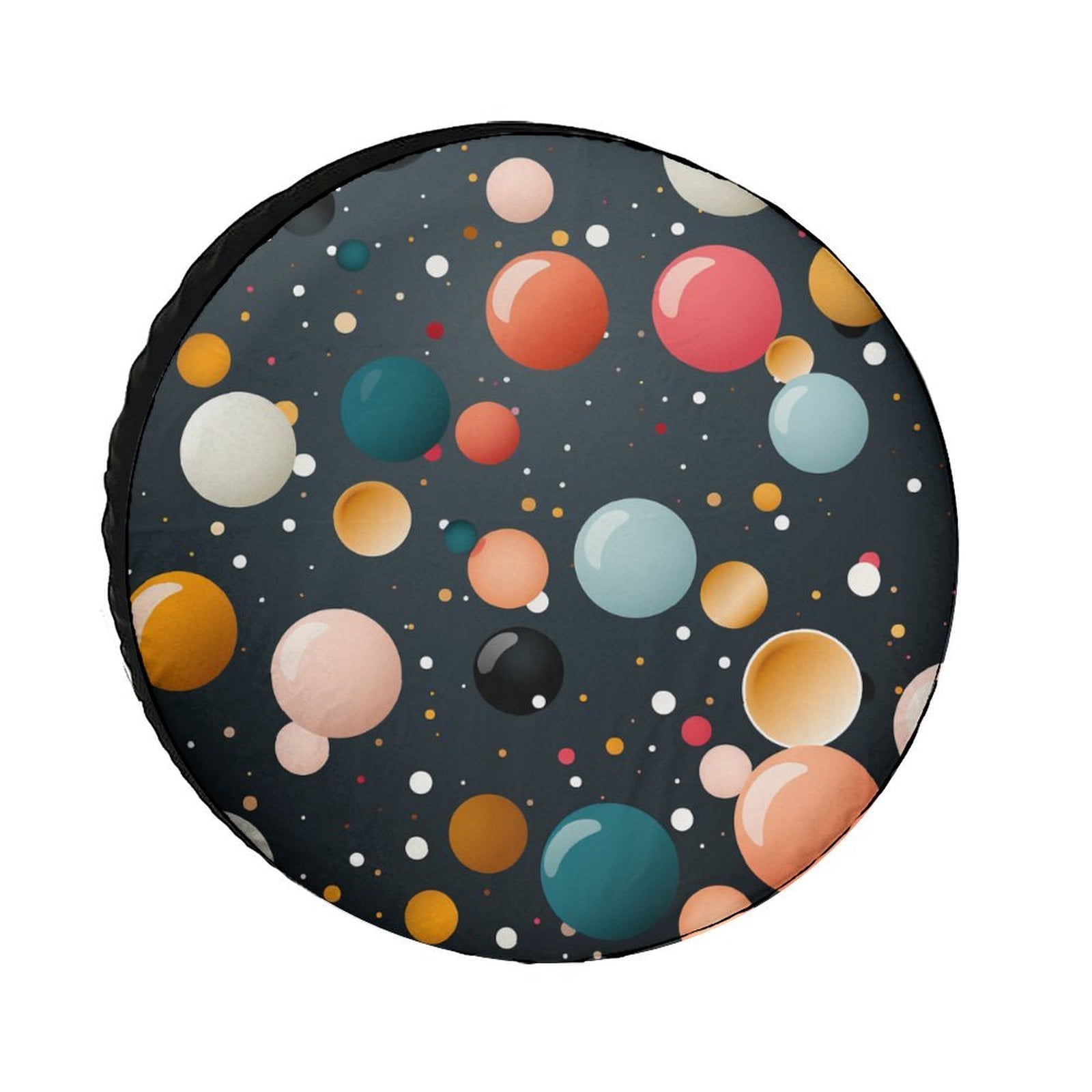 Heavy Duty Spare Tire Cover 13inch Multicolor Polka Dots Wheel Tire ...