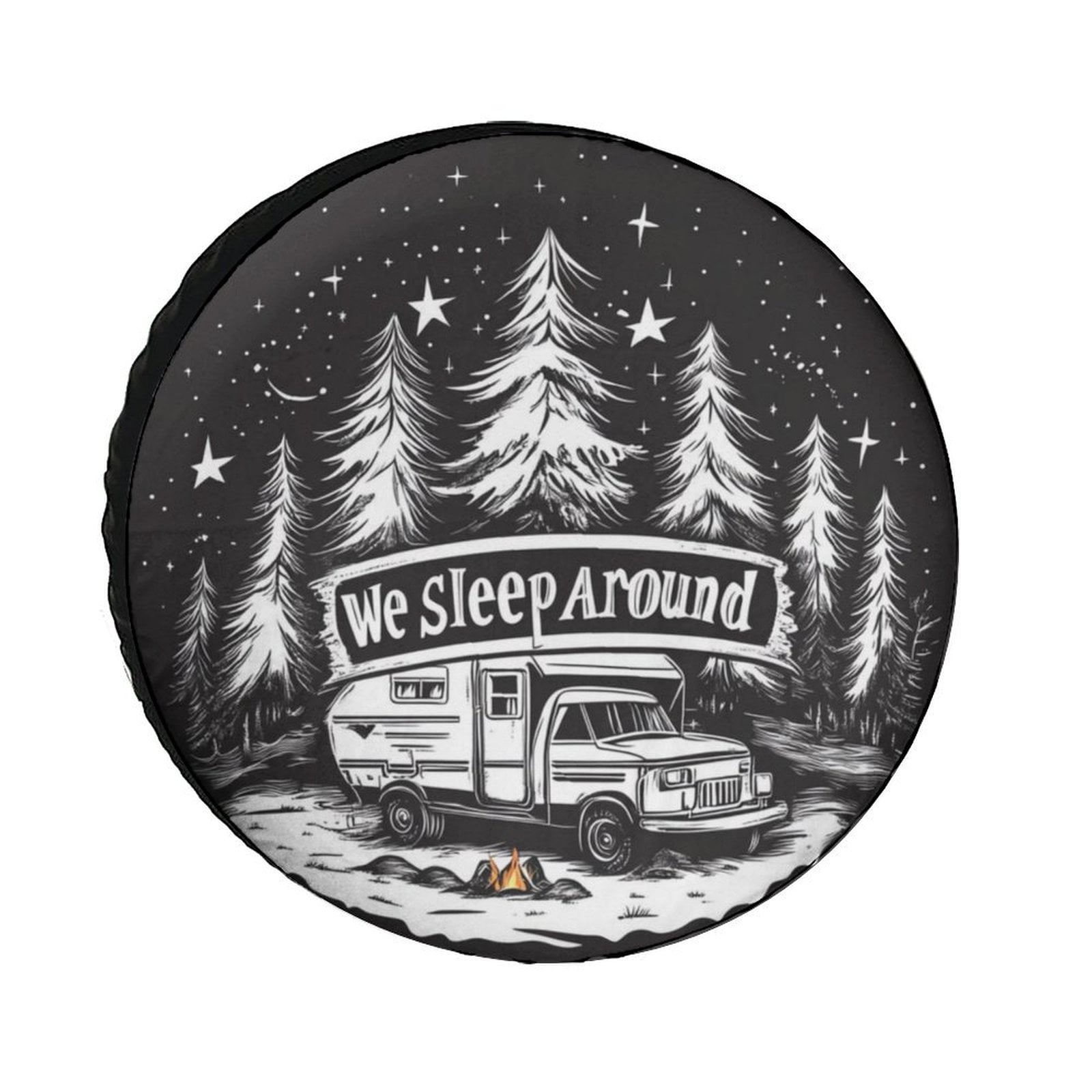 Heavy Duty Spare Tire Cover 13inch We Sleep Around Weatherproof Wheel ...