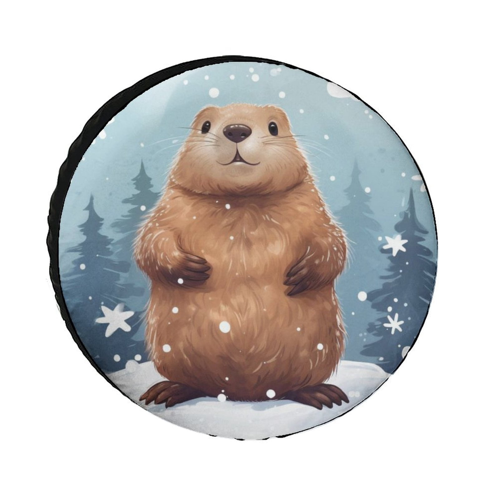 Heavy Duty Spare Tire Cover 15inch Cute Cartoon Marmot, Groundhog ...