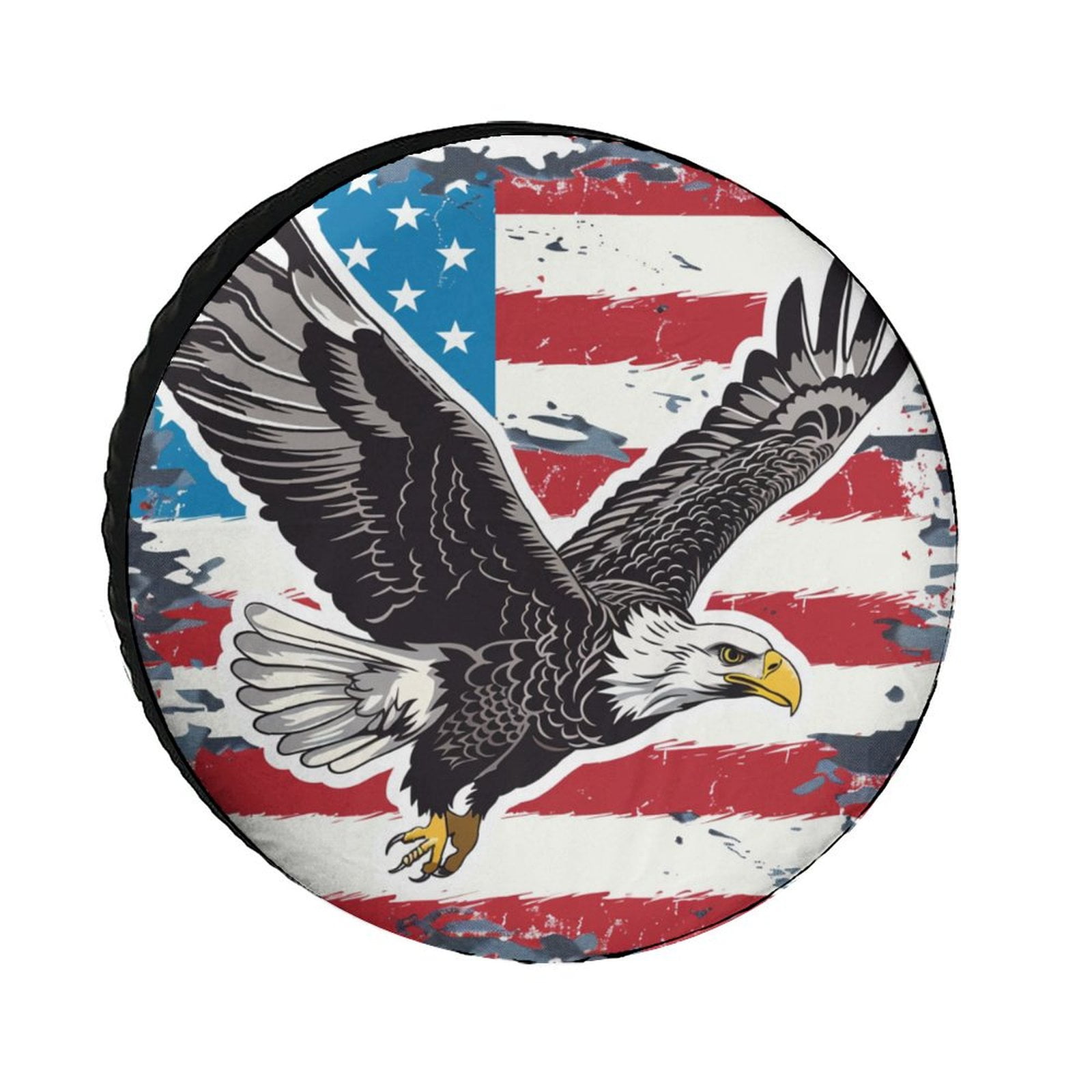 Heavy Duty Spare Tire Cover American Eagle USA Flag Weatherproof Wheel ...