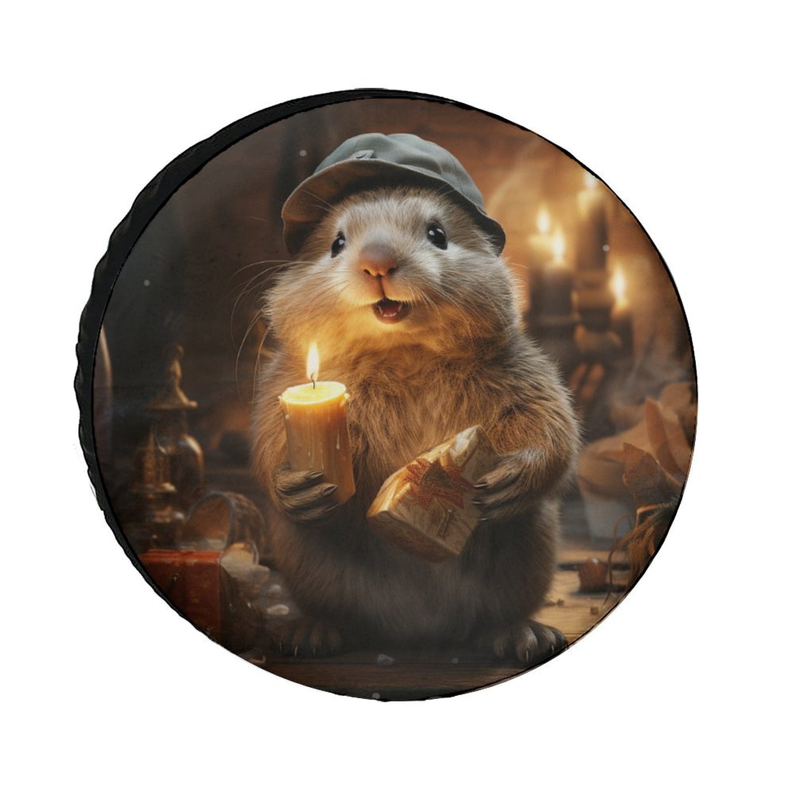 Heavy Duty Spare Tire Cover Beaver Christmas Christmas Animals Cute ...