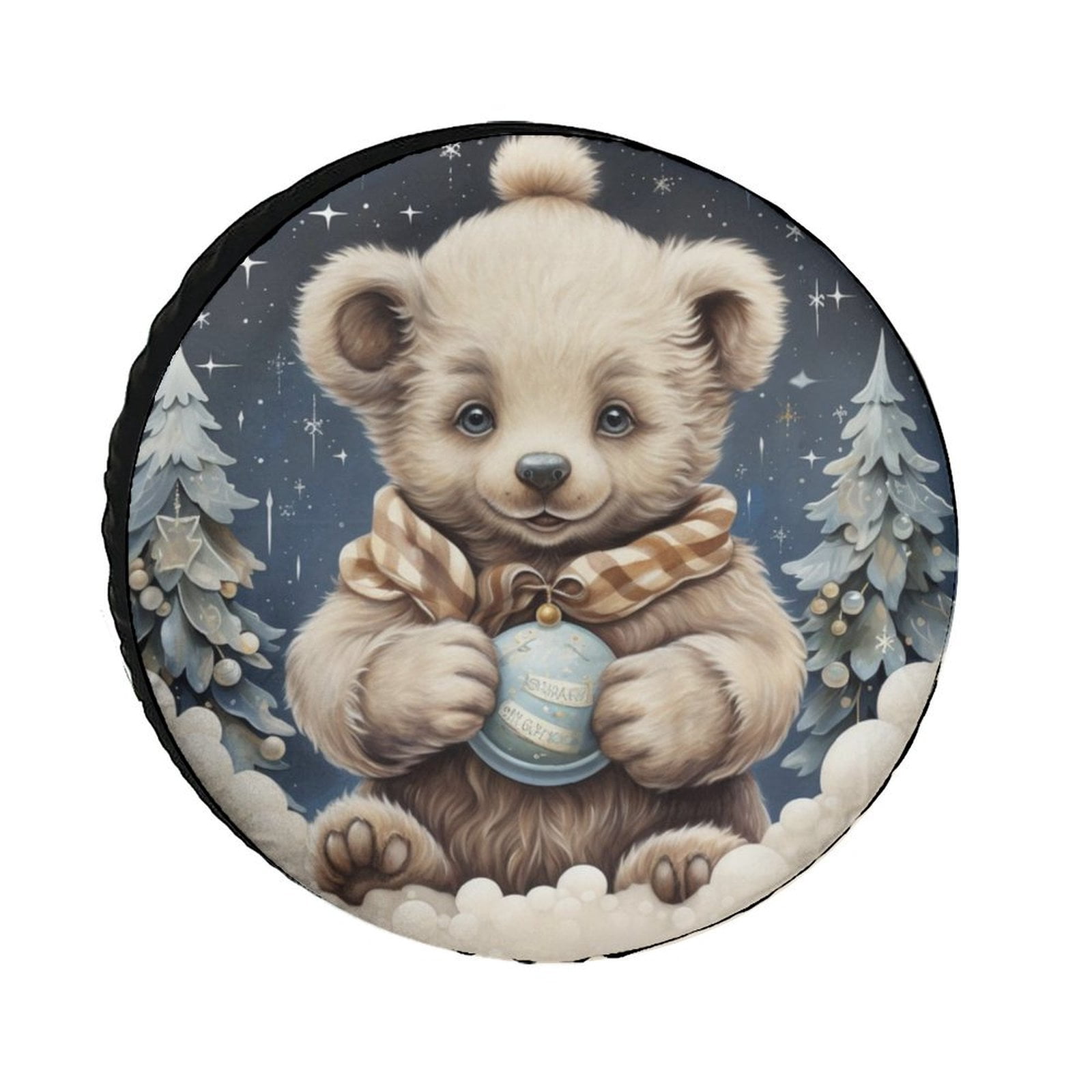 Heavy Duty Spare Tire Cover Christmas Brown Bear Weatherproof Wheel ...