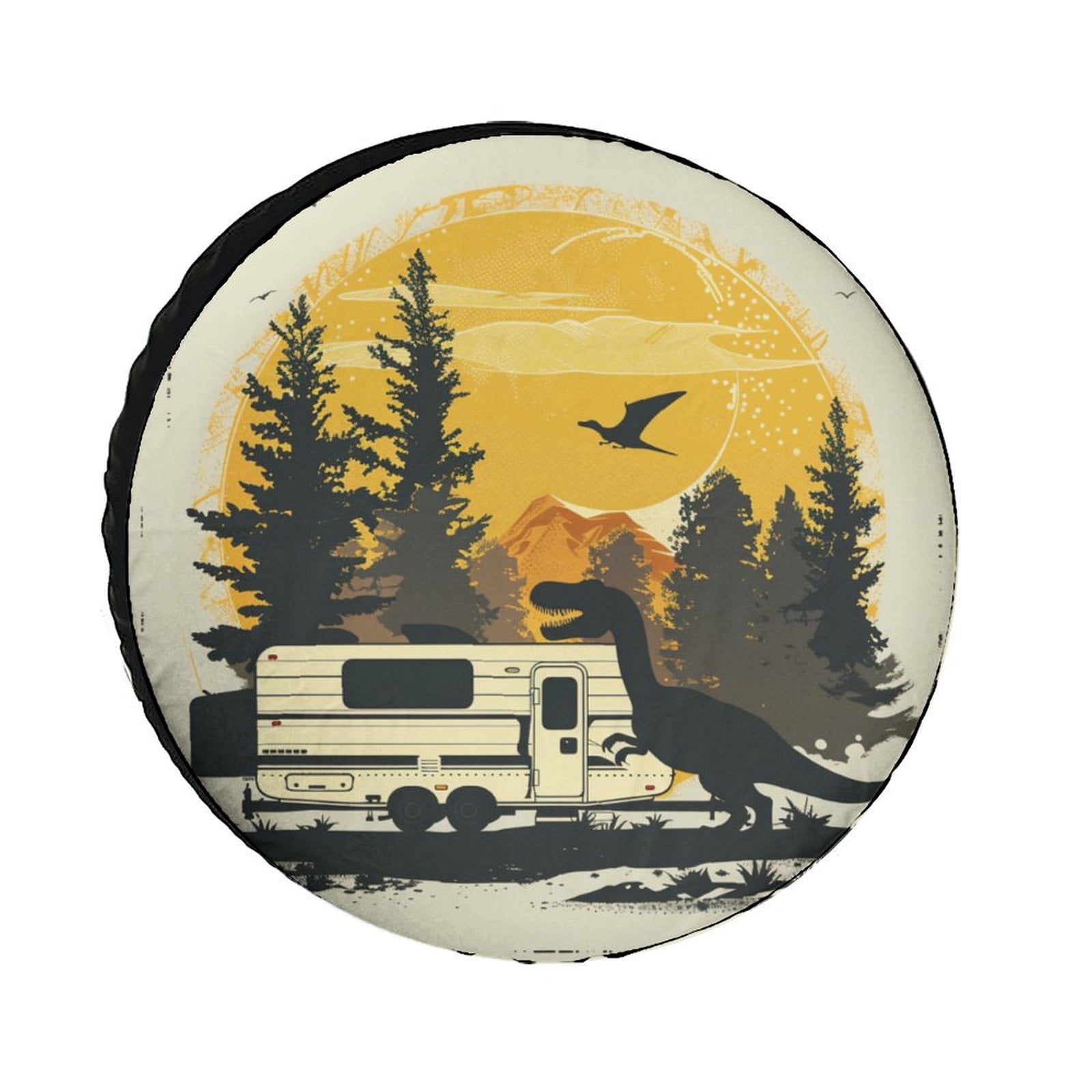 Heavy Duty Spare Tire Cover Dinosaur Trailer Wheel Protectors Tyre ...