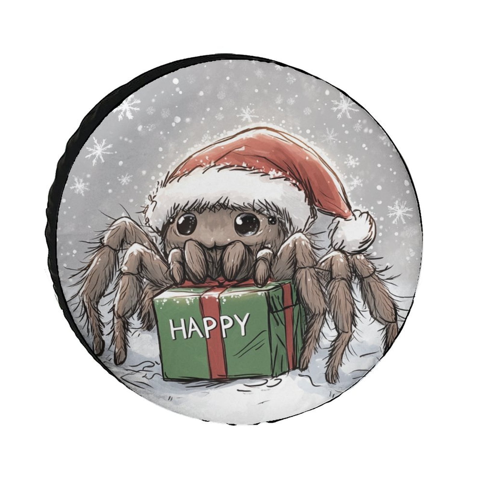 Heavy Duty Spare Tire Cover Happy Christmas Spider Weatherproof Wheel ...