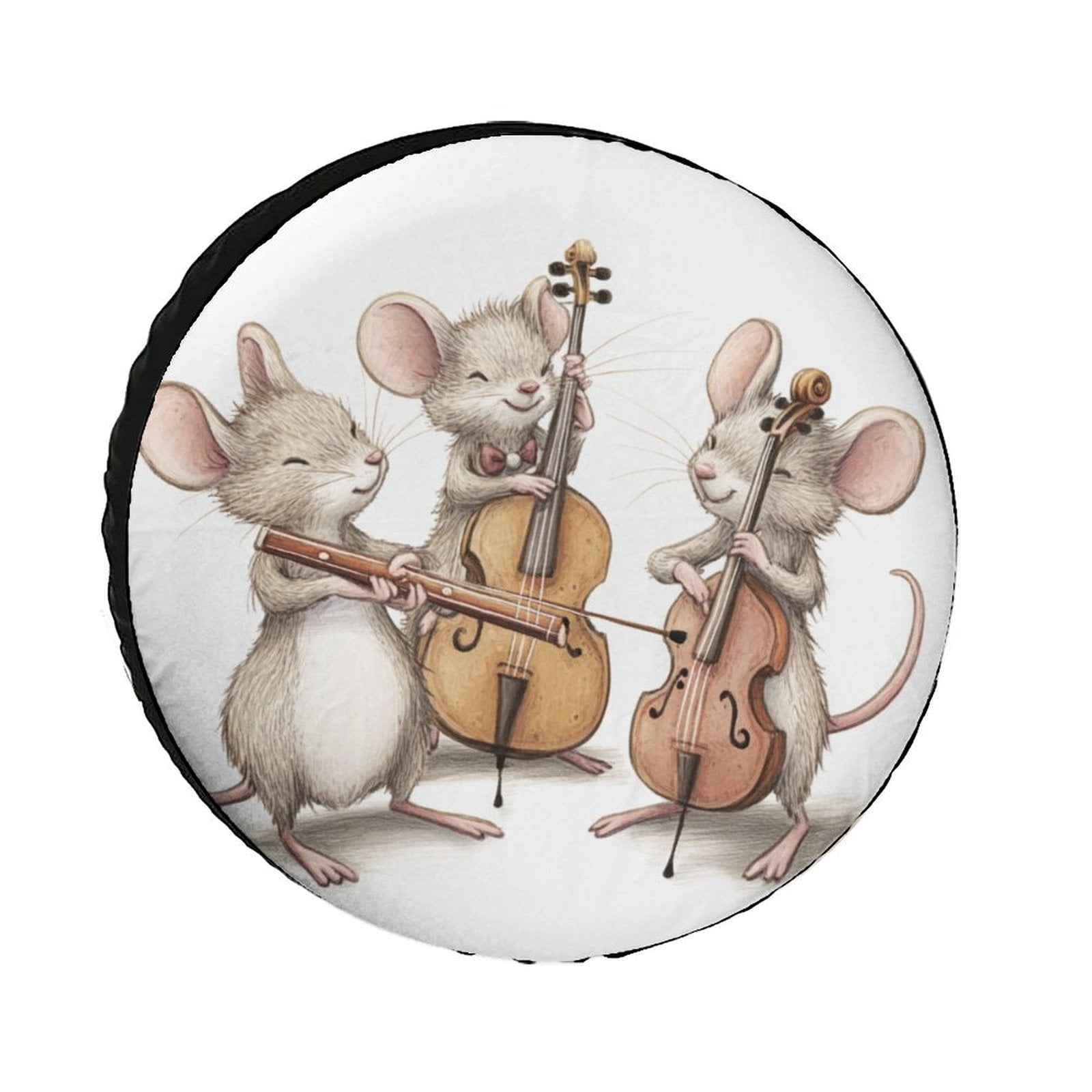 Heavy Duty Spare Tire Cover Mouse Playing Musical Instruments ...