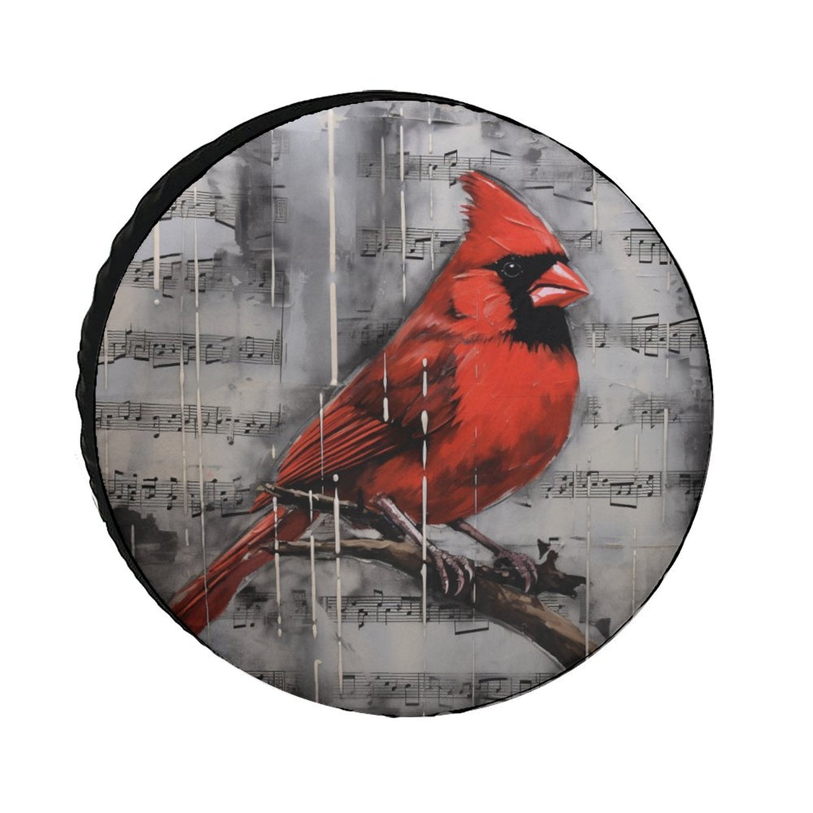 Heavy Duty Spare Tire Cover Red Cardinal Bird With Sheet Music Wheel ...