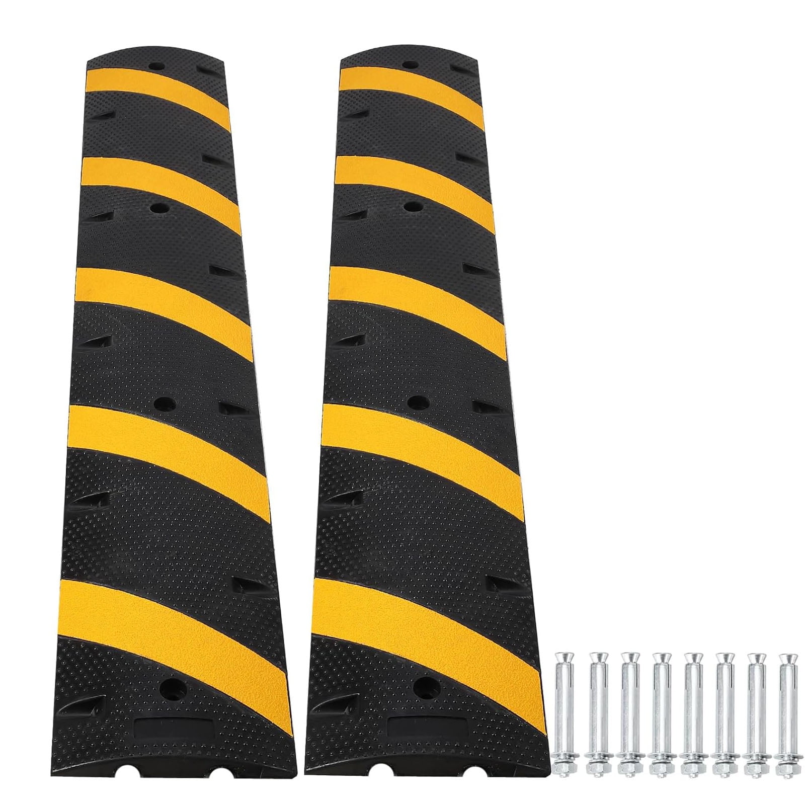 Heavy Duty Speed Bumps for Driveway, 6ft 2 Pack Rubber Speed Bumps, 2 ...