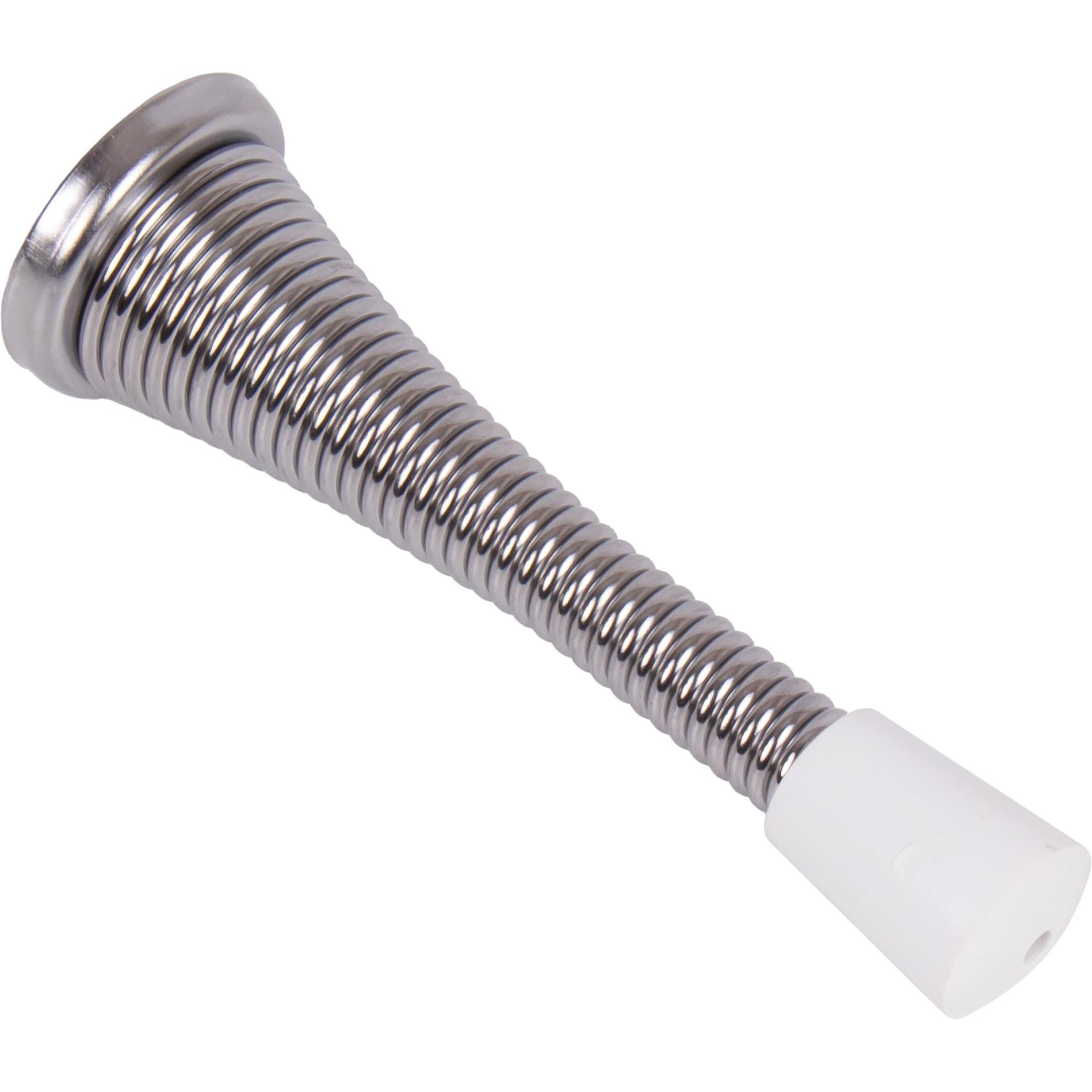 Heavy-Duty Spring Door Stop, 3 Inches, Polished Chrome by Stone Harbor ...
