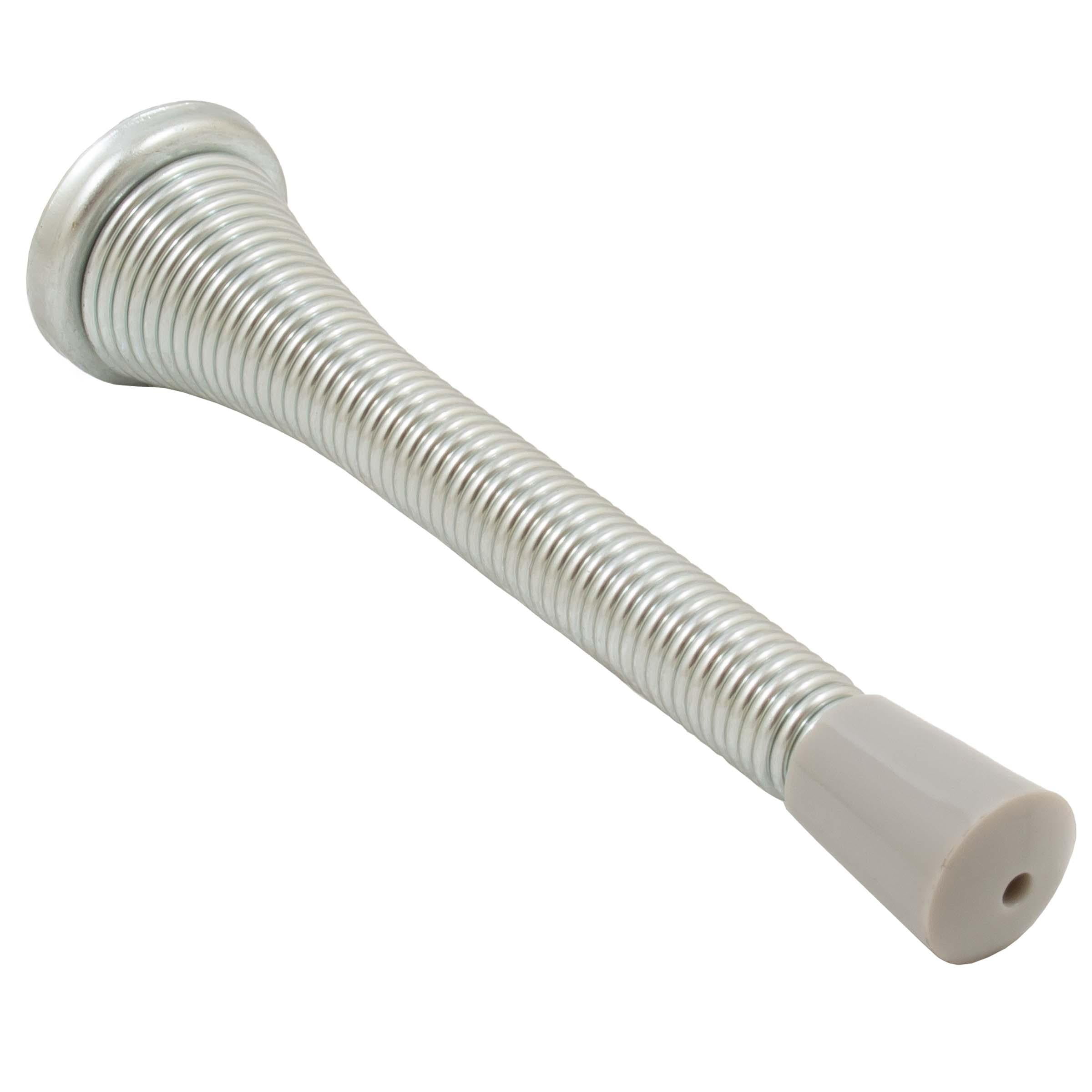 Heavy-Duty Spring Door Stop, 4 Inches, Satin Chrome by Stone Harbor ...