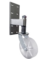Heavy Duty Spring Loaded Gate Caster | 700 lbs Capacity | 8" Gray Iron ...