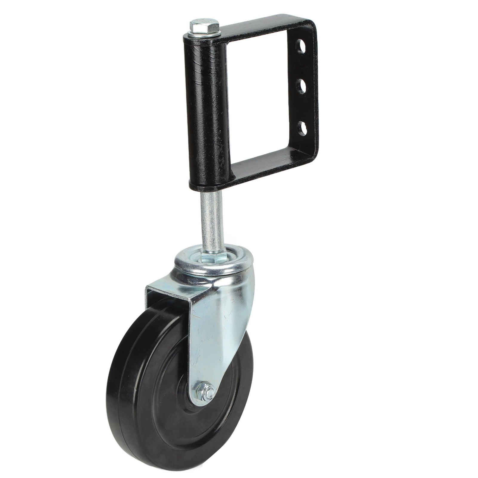Heavy Duty Spring Loaded Gate Caster with Rubber Mute and 3-Hole Tube ...