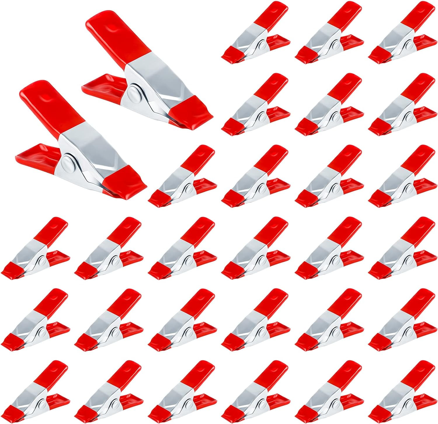 Heavy-Duty Spring Metal Clamps, Rubber-Coated Grip For Flexible Use In ...