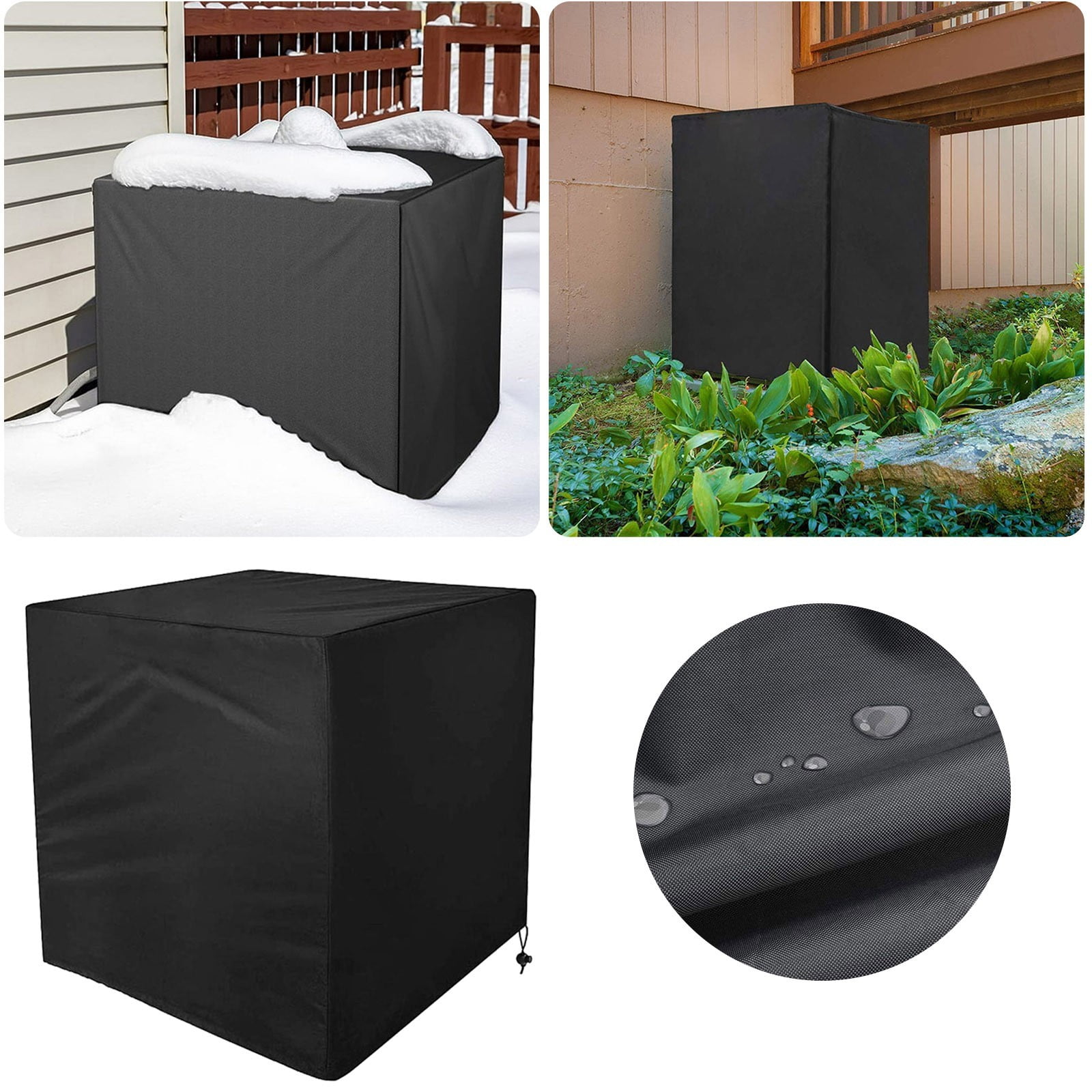 Heavy Duty Square Air Conditioner Cover for Outdoor Unit Durable Fabric ...