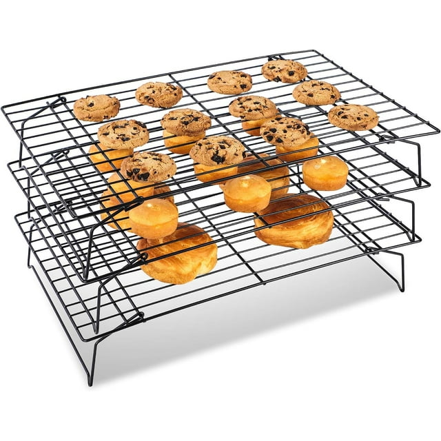 Heavy Duty Stackable Cooling Rack, Stainless Steel Core Nonstick ...