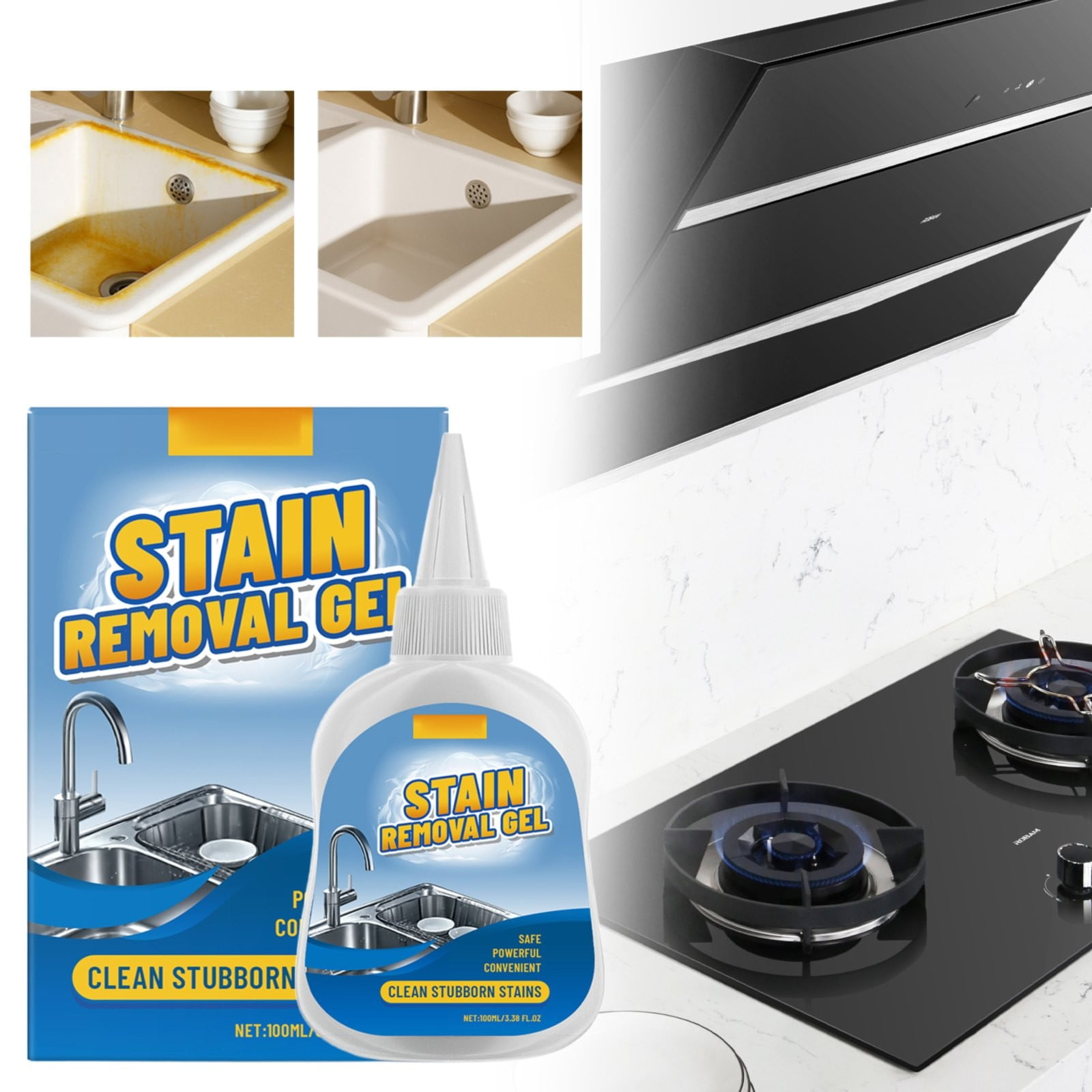 Heavy Duty Stain Remover Gel For Bathroom Grout, Mold Cleaner For ...