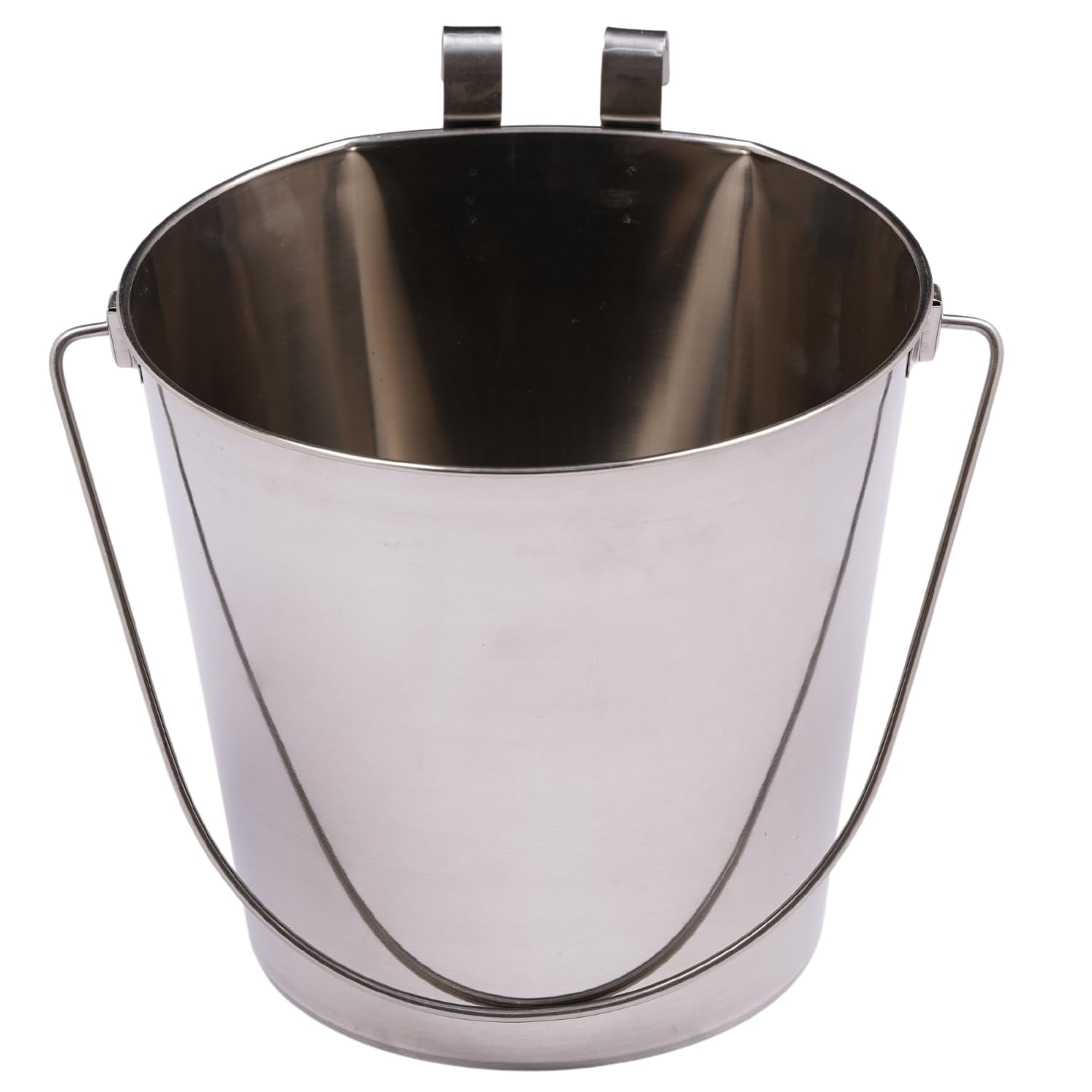 Heavy Duty Stainless Steel 1 Quart Bucket - Dual Hooks Hanging Water ...