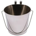 Heavy Duty Stainless Steel 1 Quart Bucket - Dual Hooks Hanging Water ...