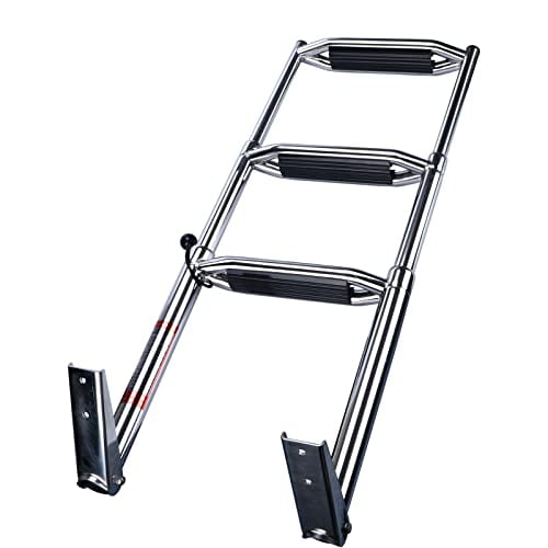 Heavy Duty Stainless Steel 3 Step Boat Ladder - Designed with Wider ...