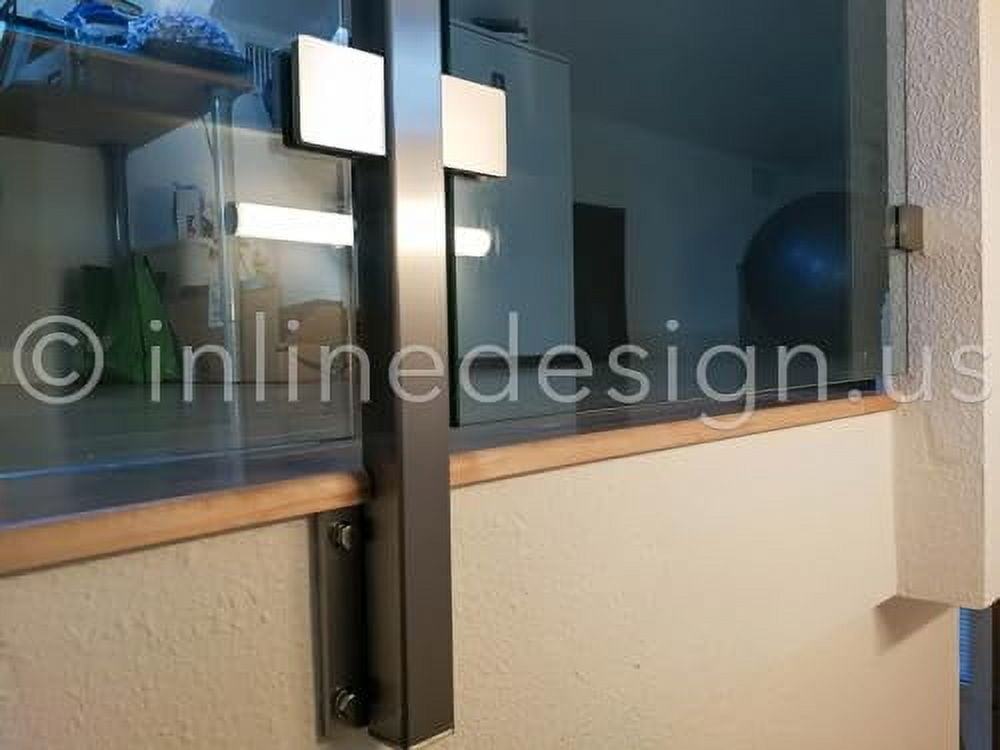 Heavy Duty Stainless Steel 316 Glass Railing Square Surface Post for 3/ ...