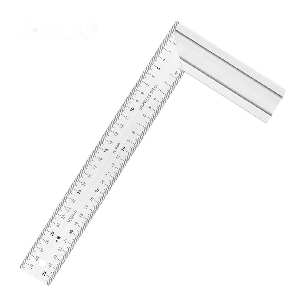 Heavy Duty Stainless Steel 90 Degree Angled Measuring Ruler Tool With ...