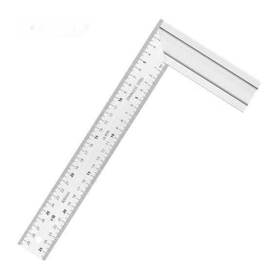 Heavy Duty Stainless Steel 90 Degree Angled Measuring Ruler Tool With ...