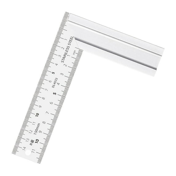 Heavy Duty Stainless Steel 90 Degree Angled Measuring Ruler Tool With ...