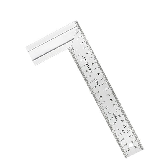Heavy Duty Stainless Steel 90 Degree Angled Measuring Ruler Tool With ...