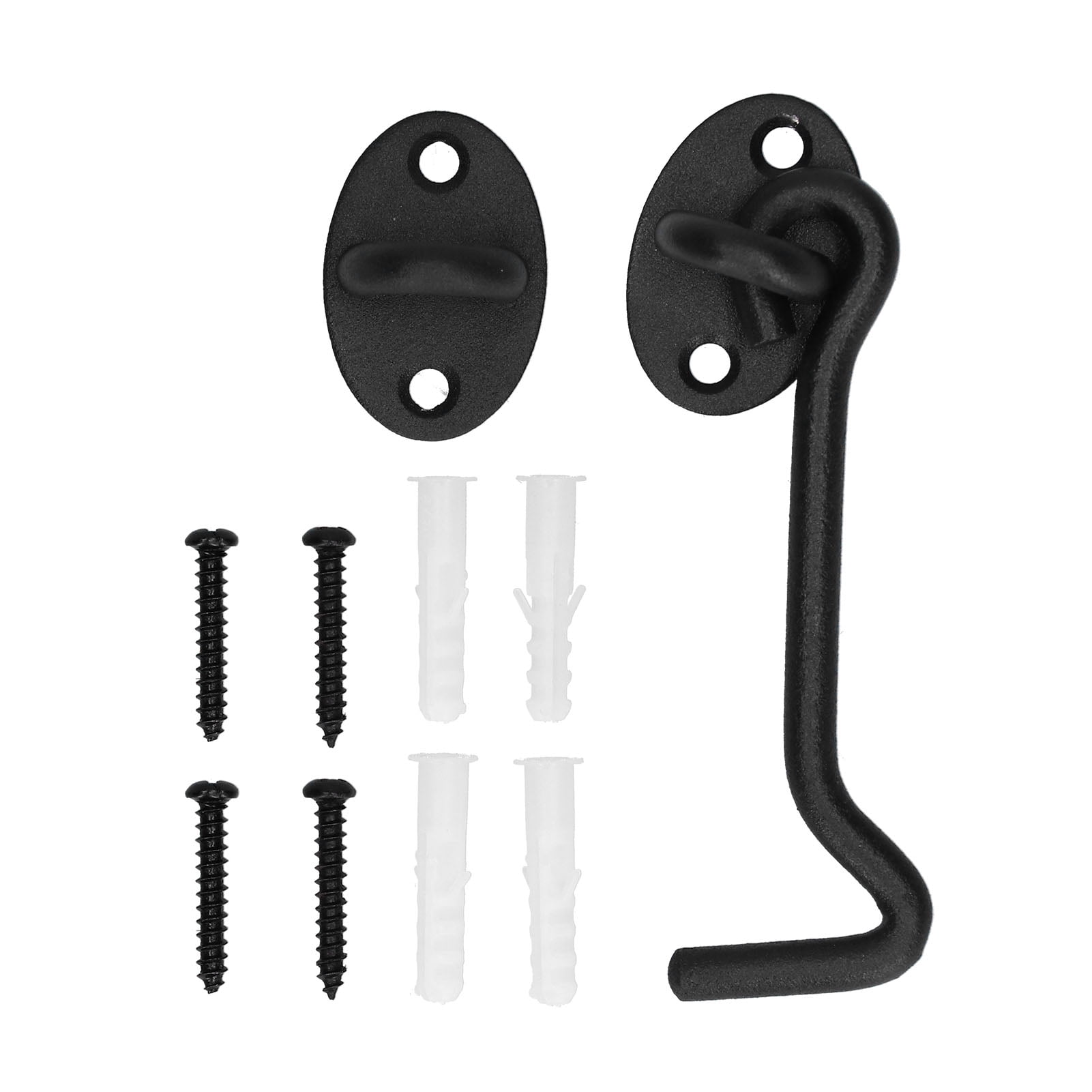 Heavy-Duty Stainless Steel Barn Door Lock - Black Sliding Door Gate ...