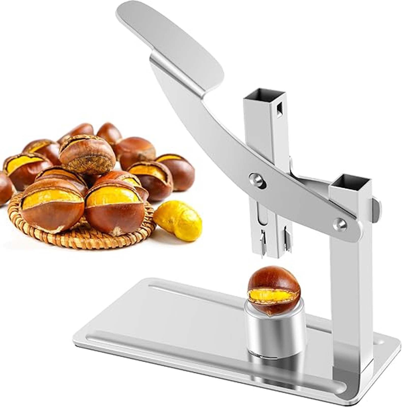 Heavy-Duty Stainless Steel Chestnut Opener with Serrated Blade, Easy ...