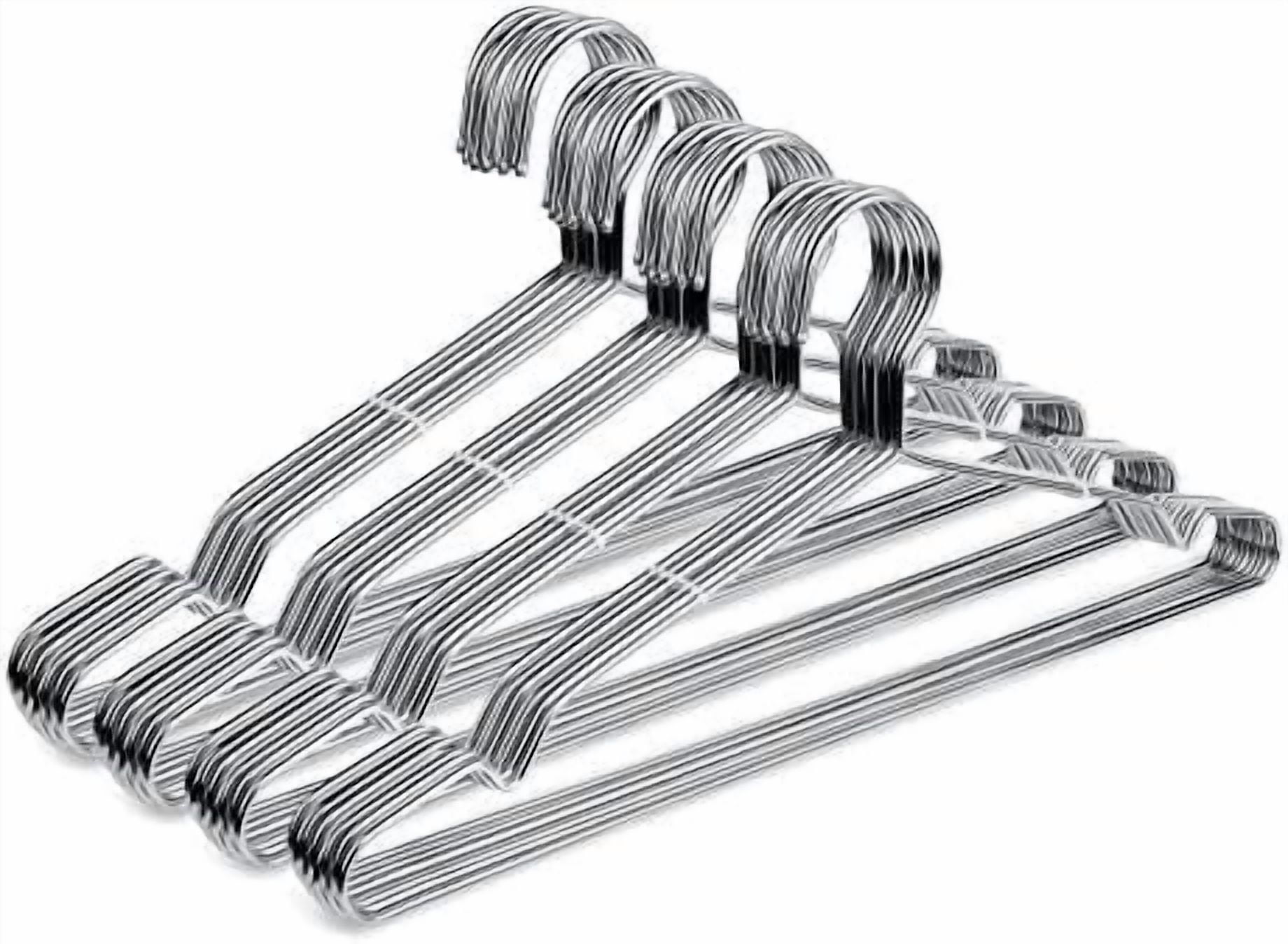 Heavy Duty Stainless Steel Coat Hangers - 40 Pack of 17.7 Inch Ultra ...