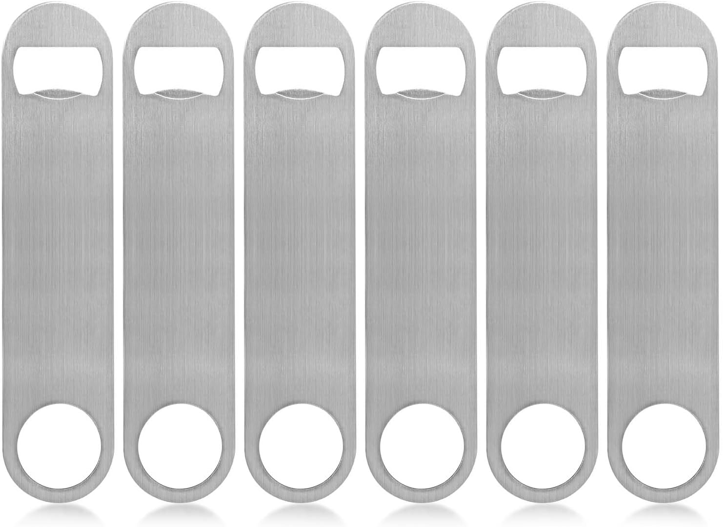Heavy Duty Stainless Steel Flat Bottle Opener, 6 Pack Beer Bottle ...