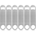 Heavy Duty Stainless Steel Flat Bottle Opener, 6 Pack Beer Bottle ...