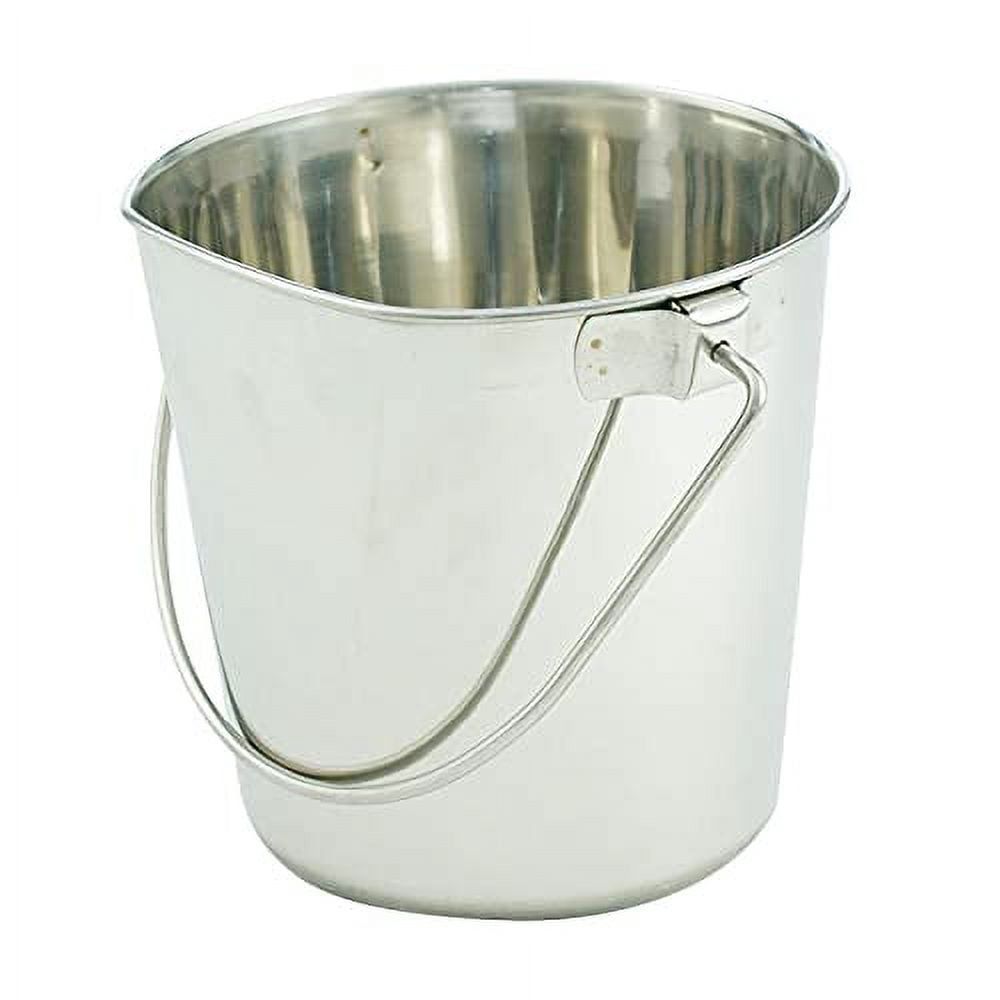 Heavy Duty Stainless Steel Flat Sided Pail with No Hooks - 2 Quart ...